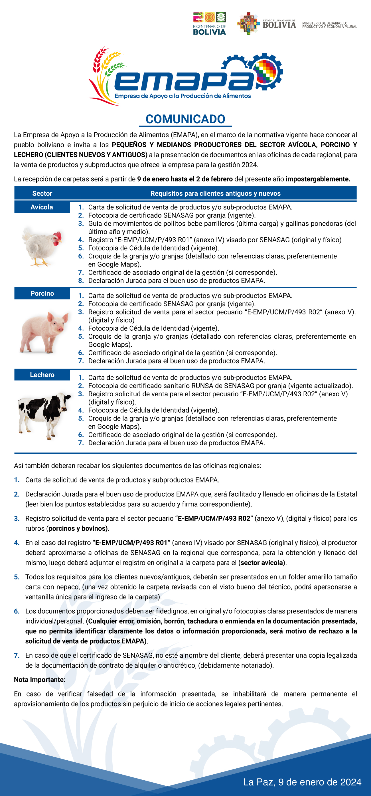 Convocatorias – EMAPA BOLIVIA